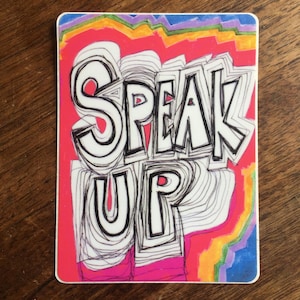 Speak up Sticker - Etsy
