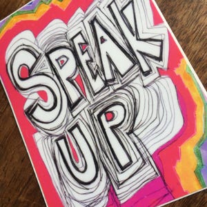 Speak up Sticker - Etsy
