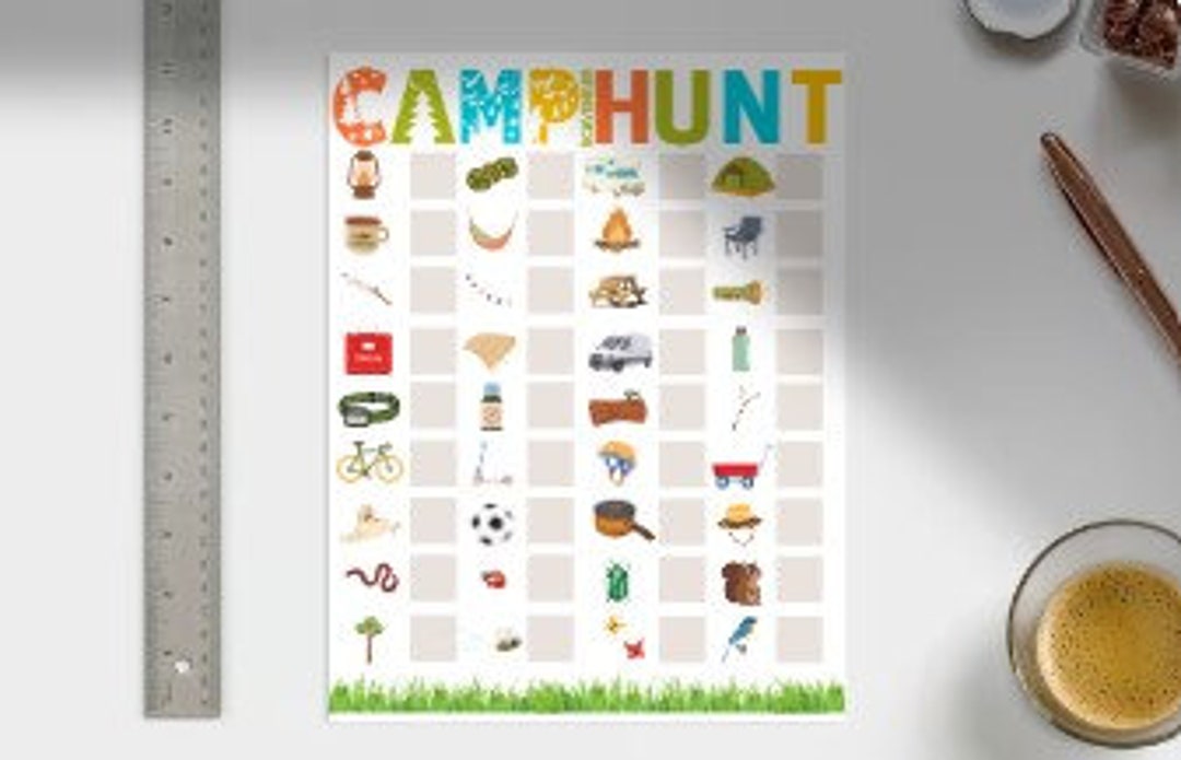 Camping Scavenger Hunt Print Out - Prek, Kinder, Summer Bucket List ...