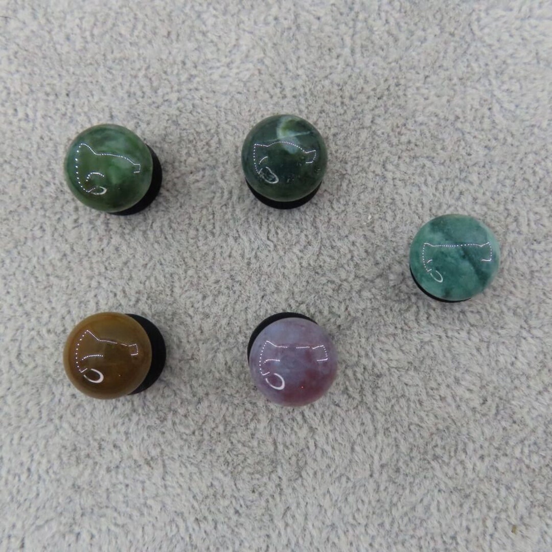 INDIAN AGATE Gemstones Shoe Charms for Crocs Wristbands Set of 5 Green ...