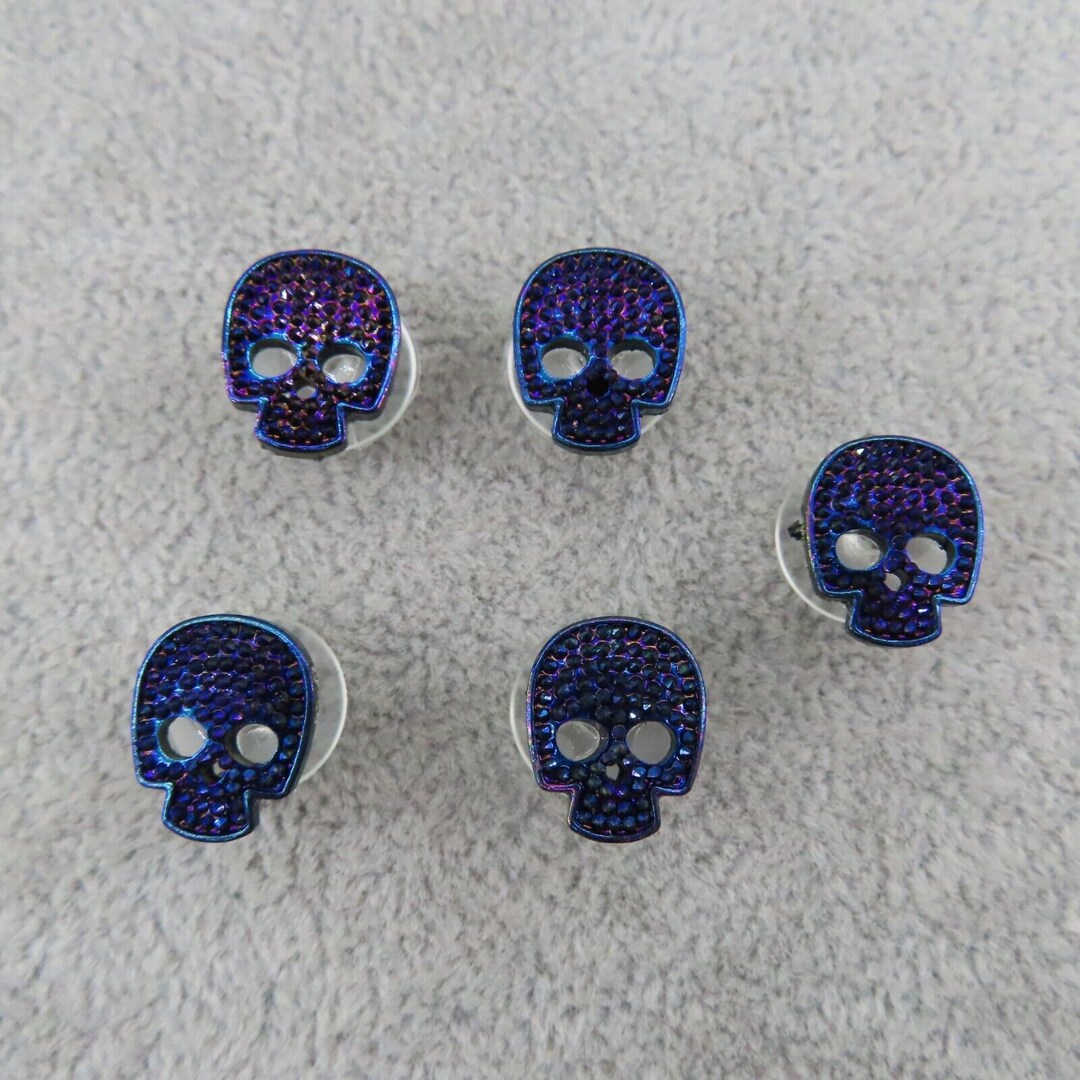 OIL SLICK SKULL Shoe Charms Set of 5 Compatible With Crocs & Wristbands ...