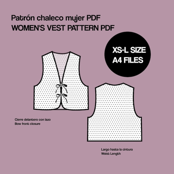 Womens Vest Pattern - Etsy