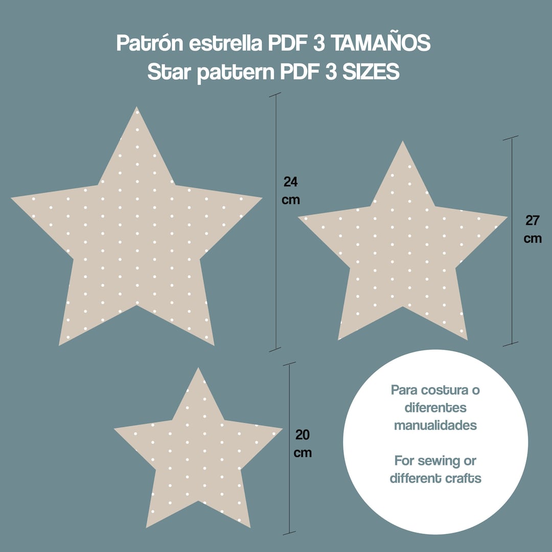 Star Patterns Pdf, Cushion Star Pattern, 5-point Star Pattern, Pattern ...