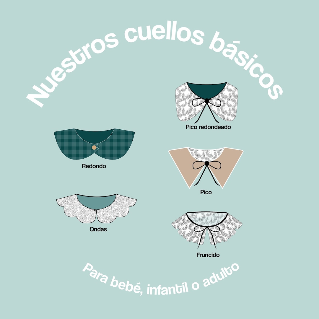 PACK OF 2 PATTERNS FOR False Collars in PDF Format With Sewing ...