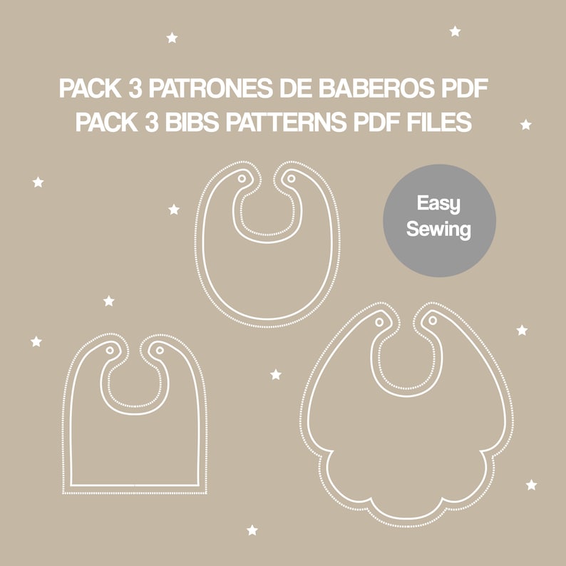 Baby Bib Sewing Pattern PDF | Newborn Bib Pattern | Easy Baby Sewing ...