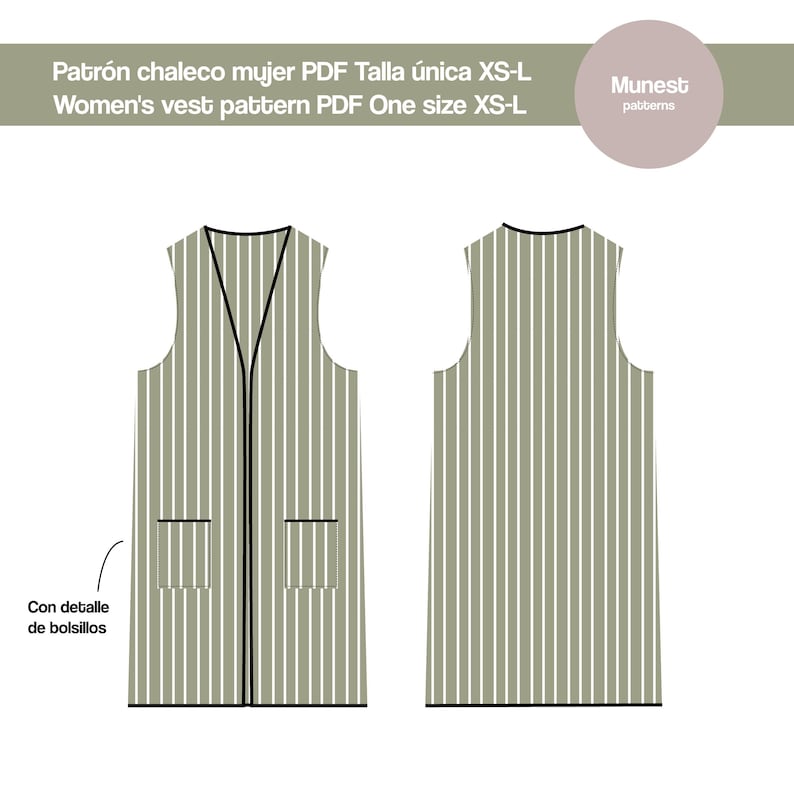 Women's Long Vest Pattern, Easy Women's Pattern, Current Women's ...