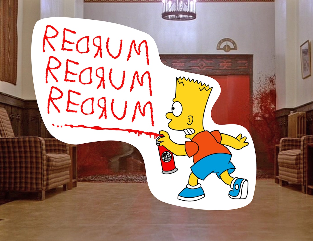 Bart Simpson El Barto X the Shining Sticker - Funny Pop Culture Mashup ...