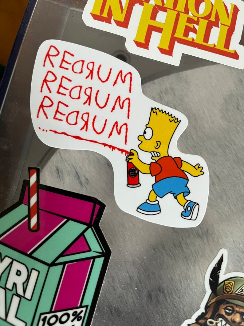 Bart Simpson El Barto X the Shining Sticker - Funny Pop Culture Mashup ...