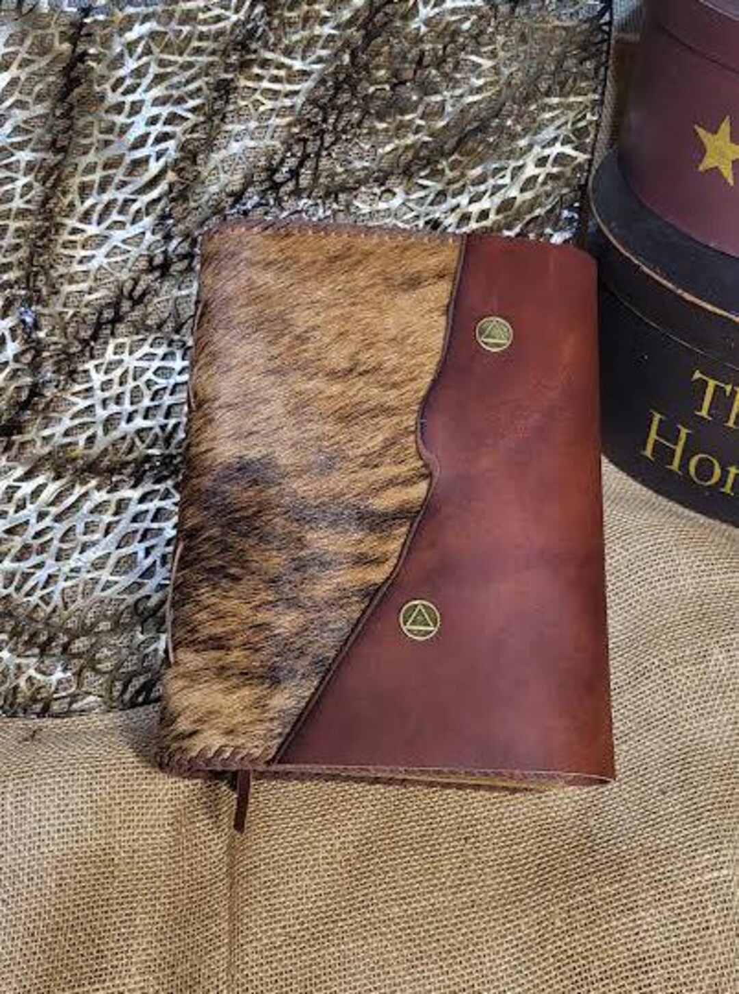 LARGE PRINT Custom, Handcrafted, Leather AA Double Big Book 12&12 Book ...