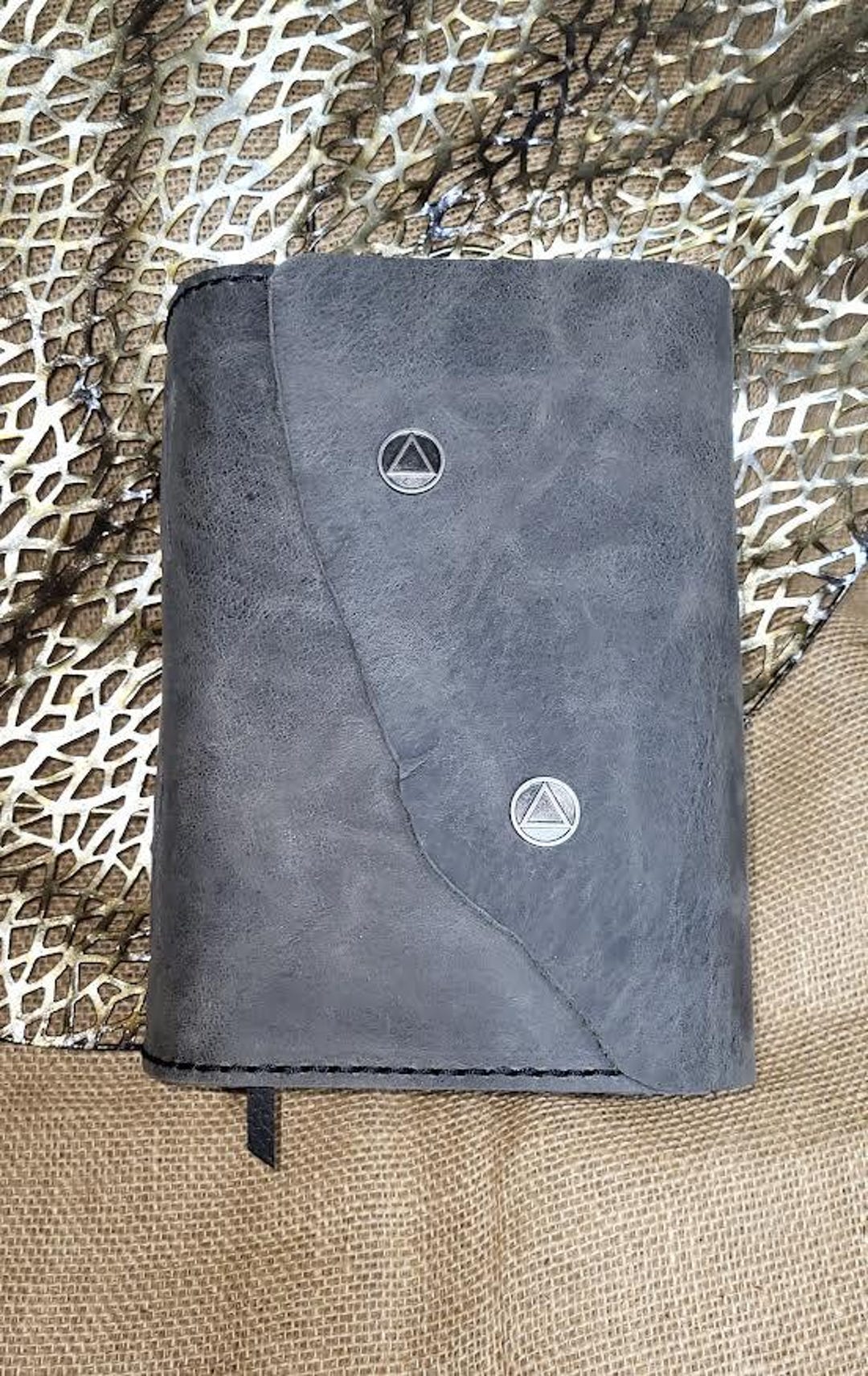 Custom, Handcrafted, Leather AA Double Big Book 12&12 Book Cover ...