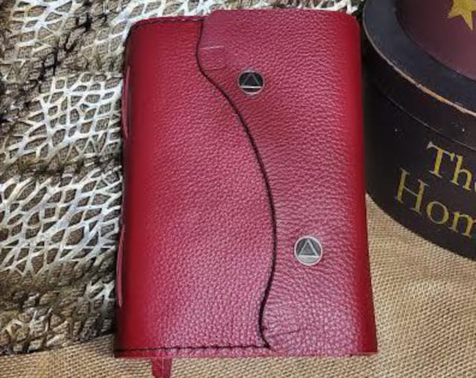 Custom, Handcrafted, Leather AA Double Big Book 12&12 Book Cover ...