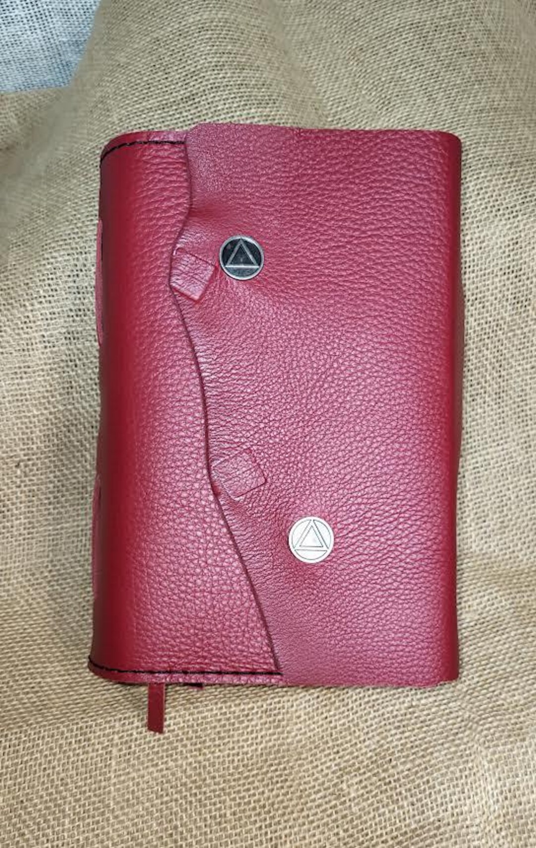 Custom, Handcrafted, Leather AA Double Big Book 12&12 Book Cover ...