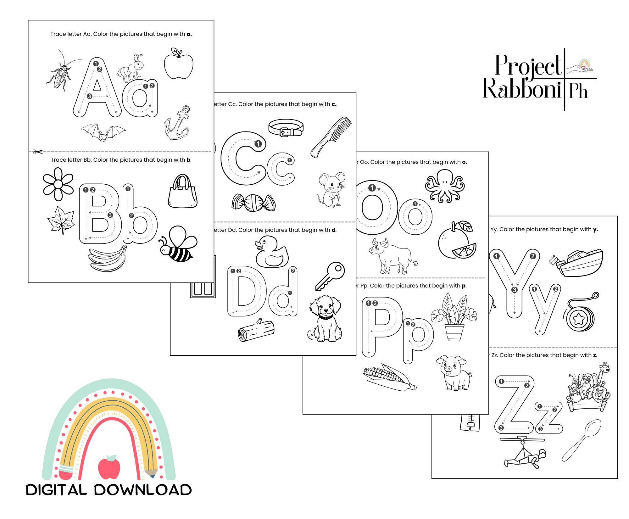 Letter Tracing and Sound Recognition - Etsy