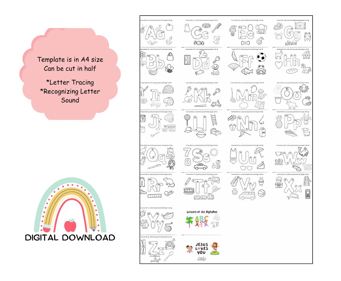 Letter Tracing and Sound Recognition - Etsy