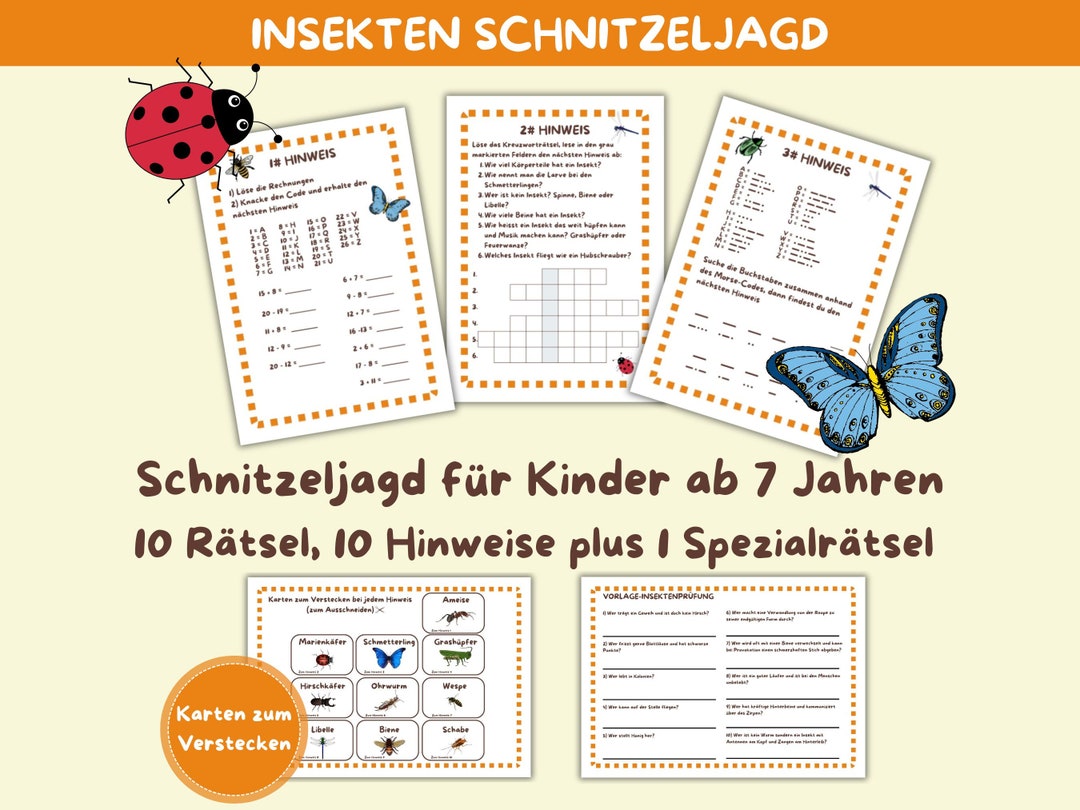 Scavenger Hunt for Children Ages 7 and Up, Insect’s Game, Indoor ...