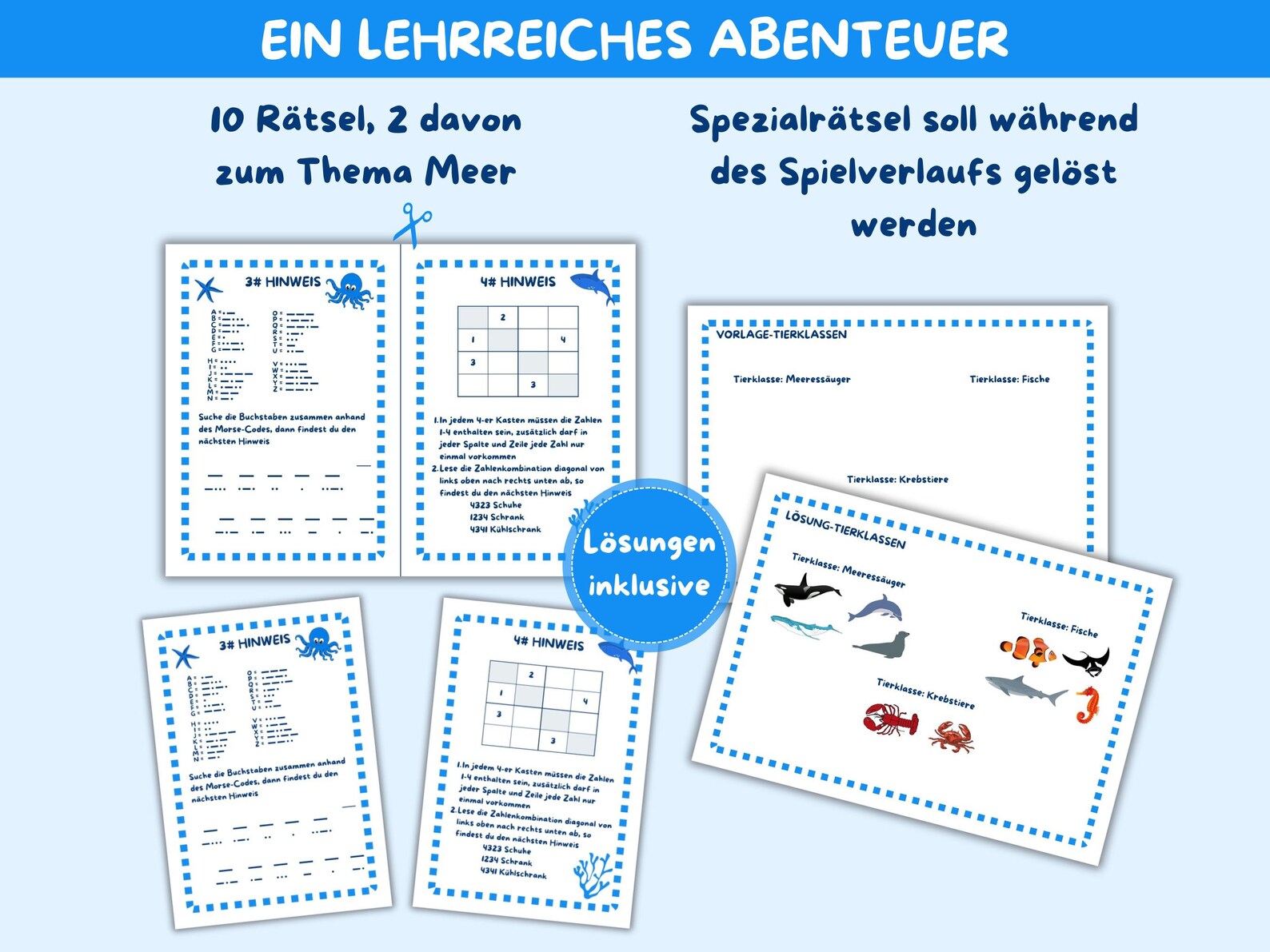 Ocean Scavenger Hunt for Kids 7+, Fun Indoor Treasure Hunt, German ...