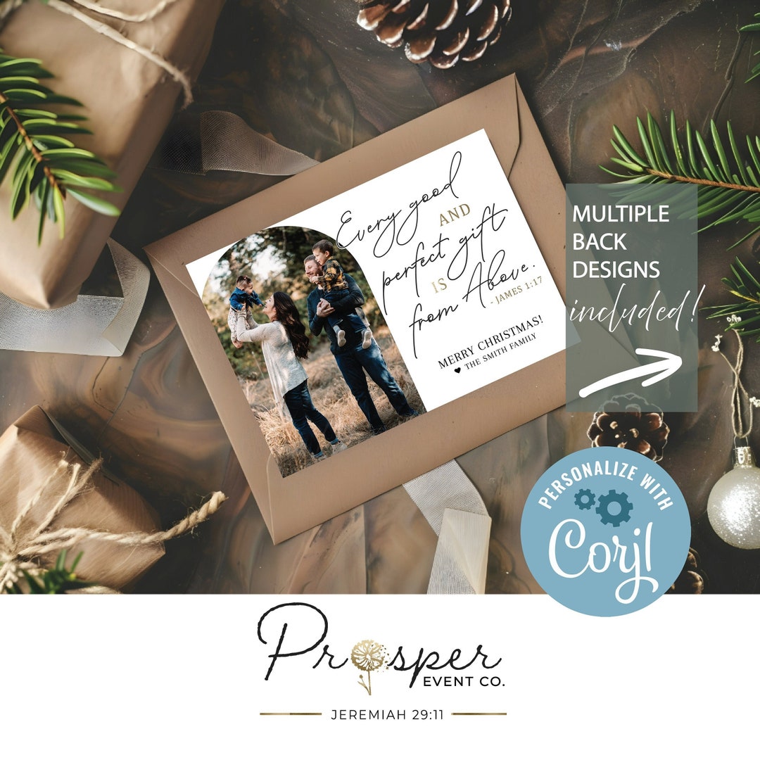Custom Christmas Card / Every Good Gift / 5x7 / Free Demo in Descr ...