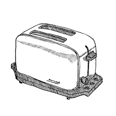 Toaster Illustration Note Card - Etsy