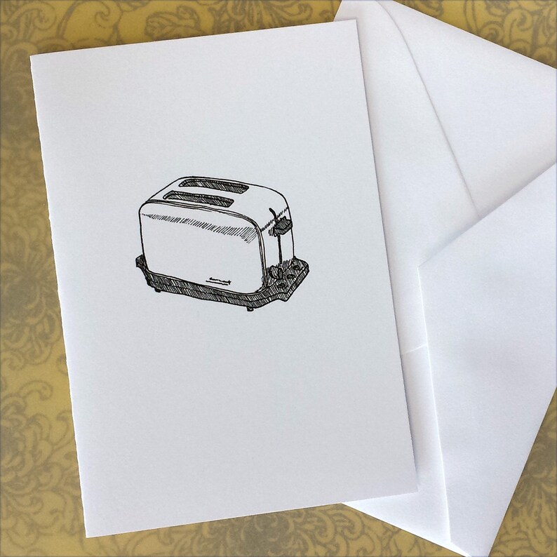 Toaster Illustration Note Card - Etsy