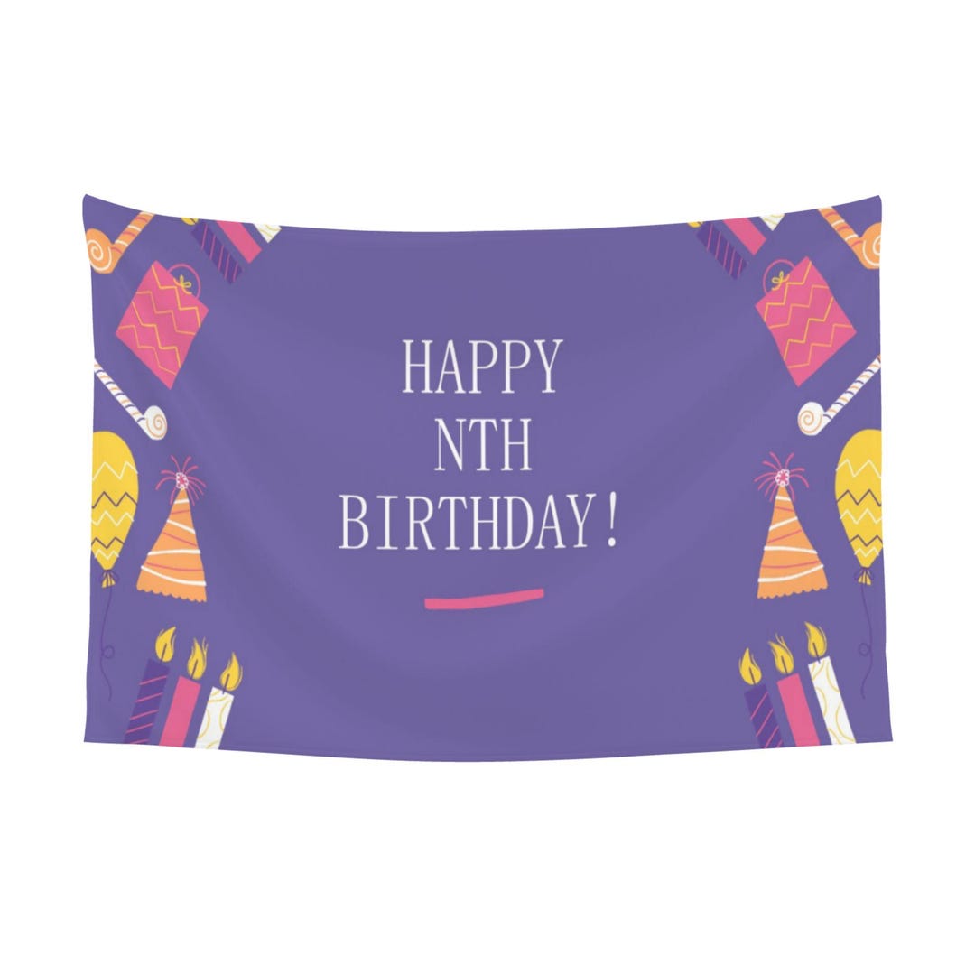 Customizable N-year-old Birthday Tapestry Children's Birthday Party ...