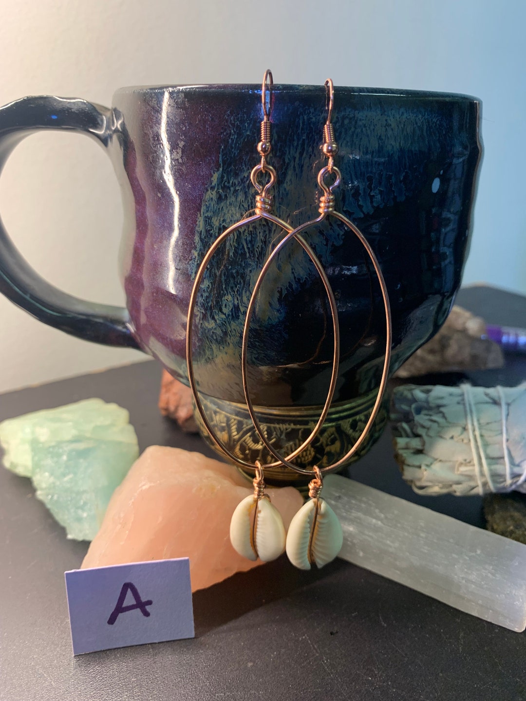 Copper & Cowrie Shell Earrings - Etsy