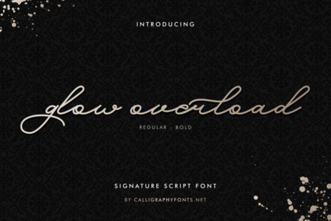 Glow Overload Font, Sans Serif Font, Classy Font, Calligraphy Font ...