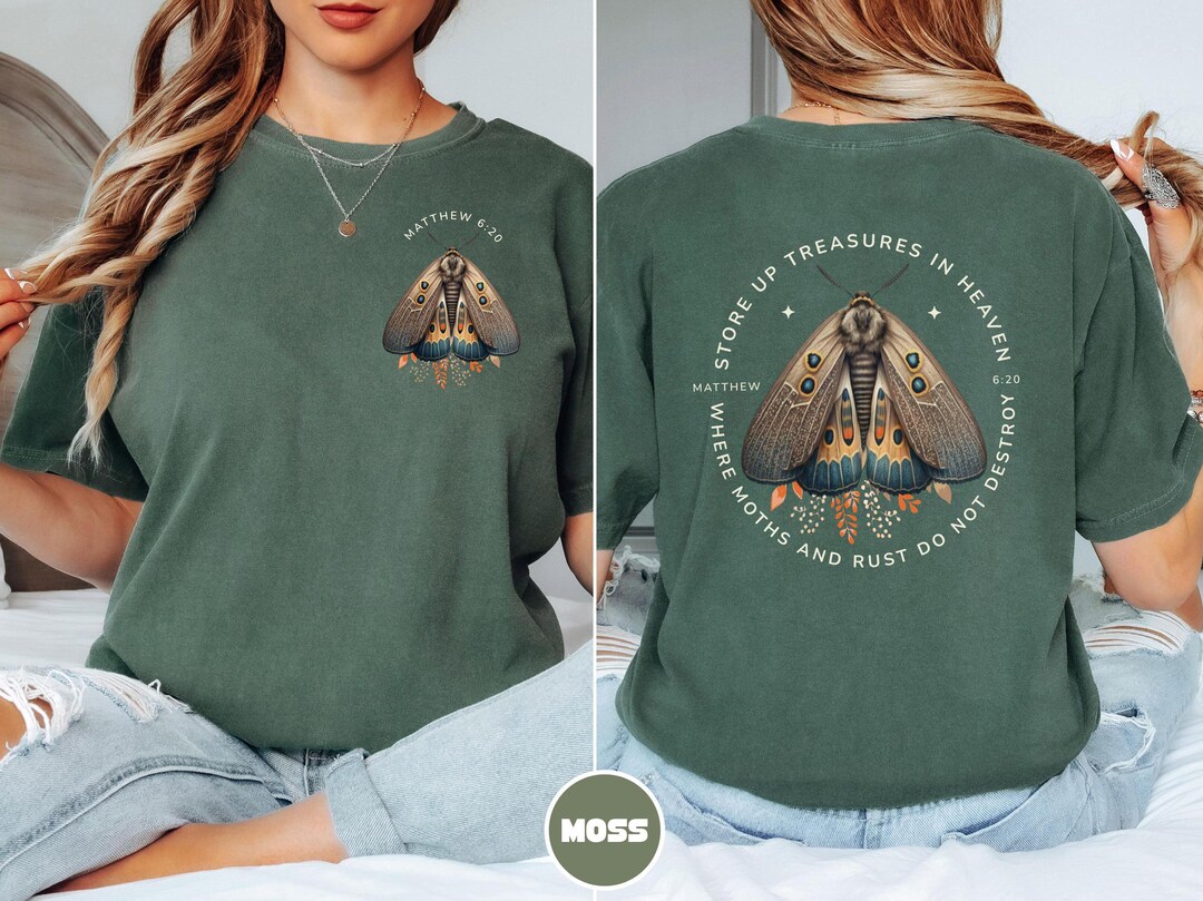Comfort Colors® Bible Verse Moth Shirt, Religious Shirt, Christian Gift ...