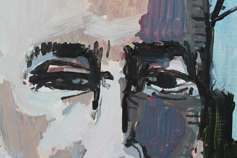 October Self, Original Self Portrait Painting on Cradled Panel, 9 X 12 ...