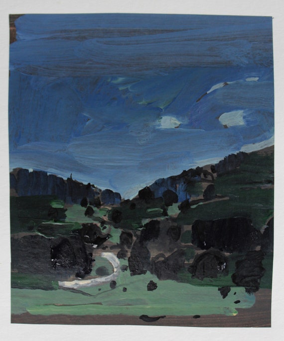 Acrylic Painting Chasing Original Canadian Landscape Collage Painting ...