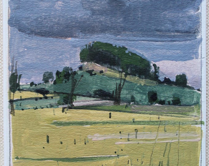 10 Saved Acres, June, Original Small Acrylic Plein Air Landscape ...
