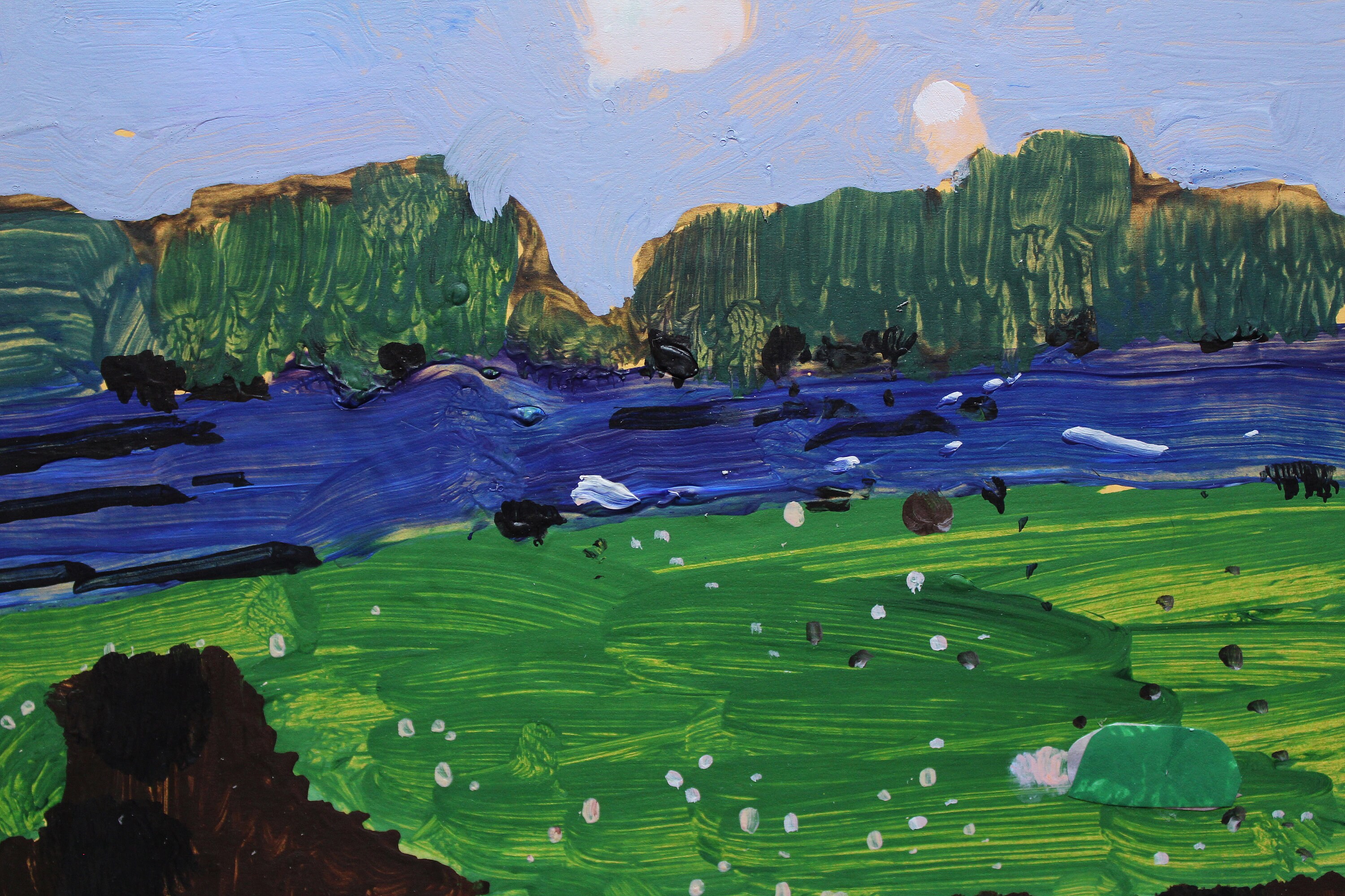 Assiniboine Refuge, Original Landscape Painting on Panel, 8 X 8 Inches ...
