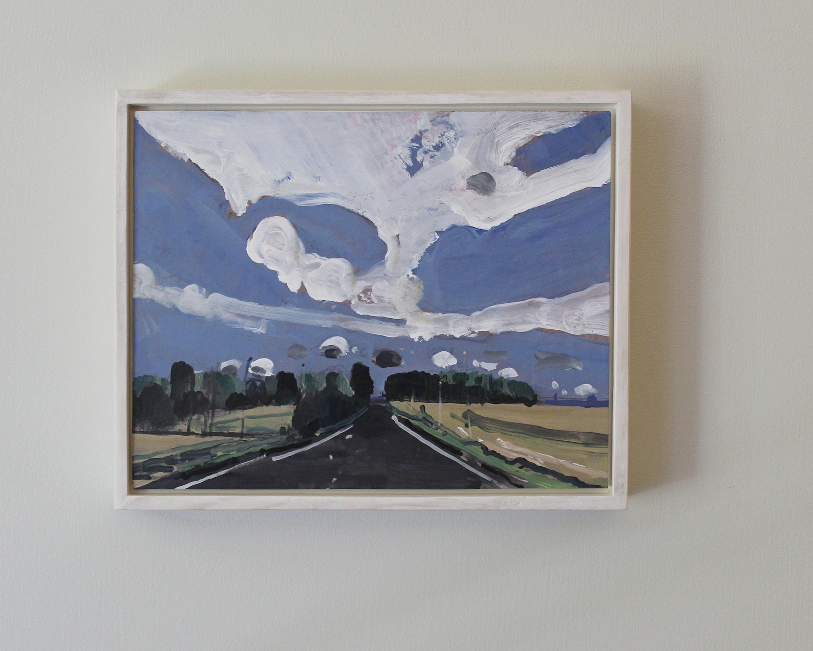 Southbound Evening, Original Canadian Landscape Collage Painting on ...