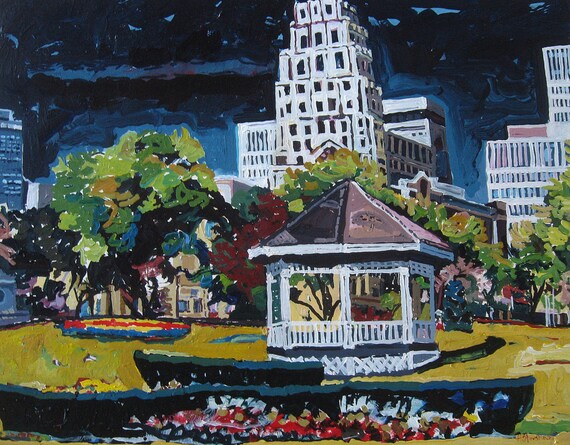 Toronto Spring Original Urban Landscape Painting on Paper | Etsy