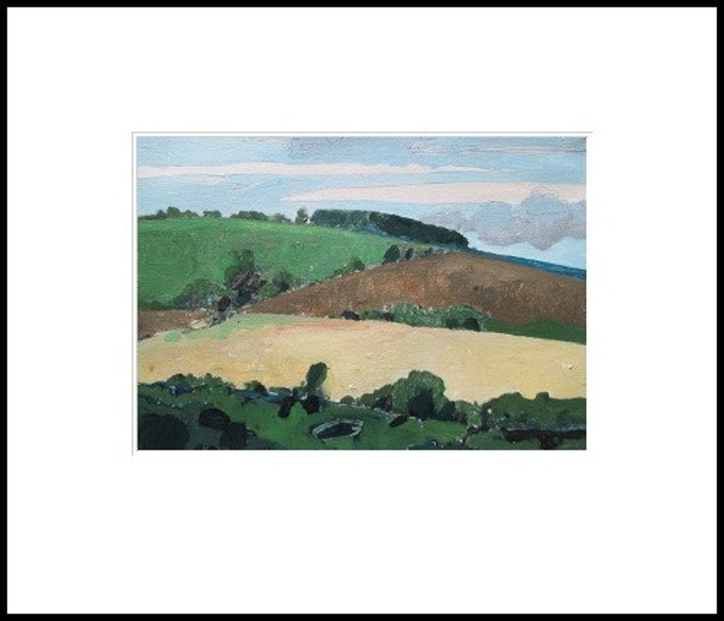 Ridge Near Garden Hill Original Landscape Painting on Paper | Etsy