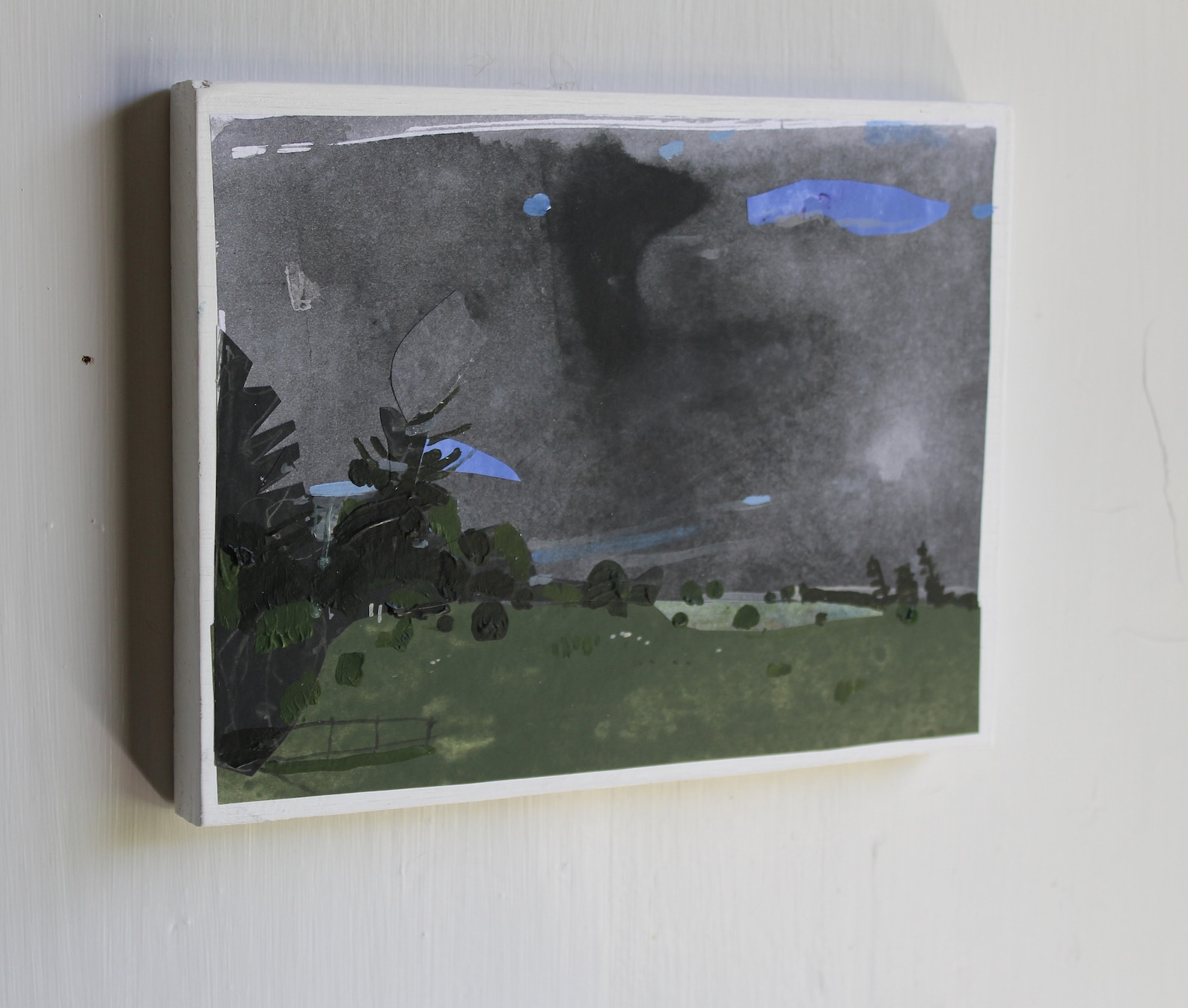 Original Spring Landscape Collage Painting on Panel 6 X 8 | Etsy