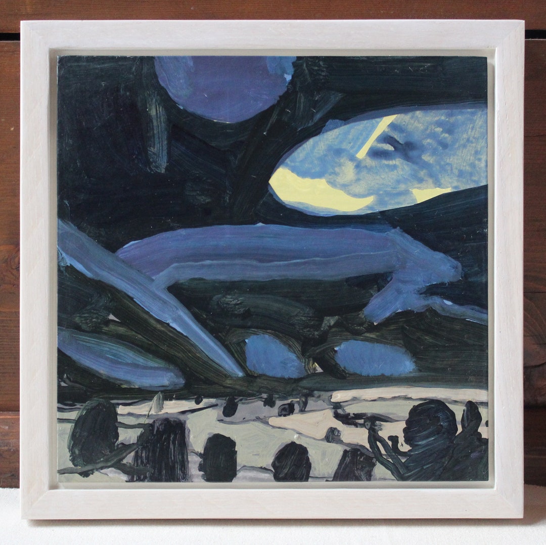 Assiniboine River Valley Collage Painting: Original Framed Art, 8x8 - Etsy