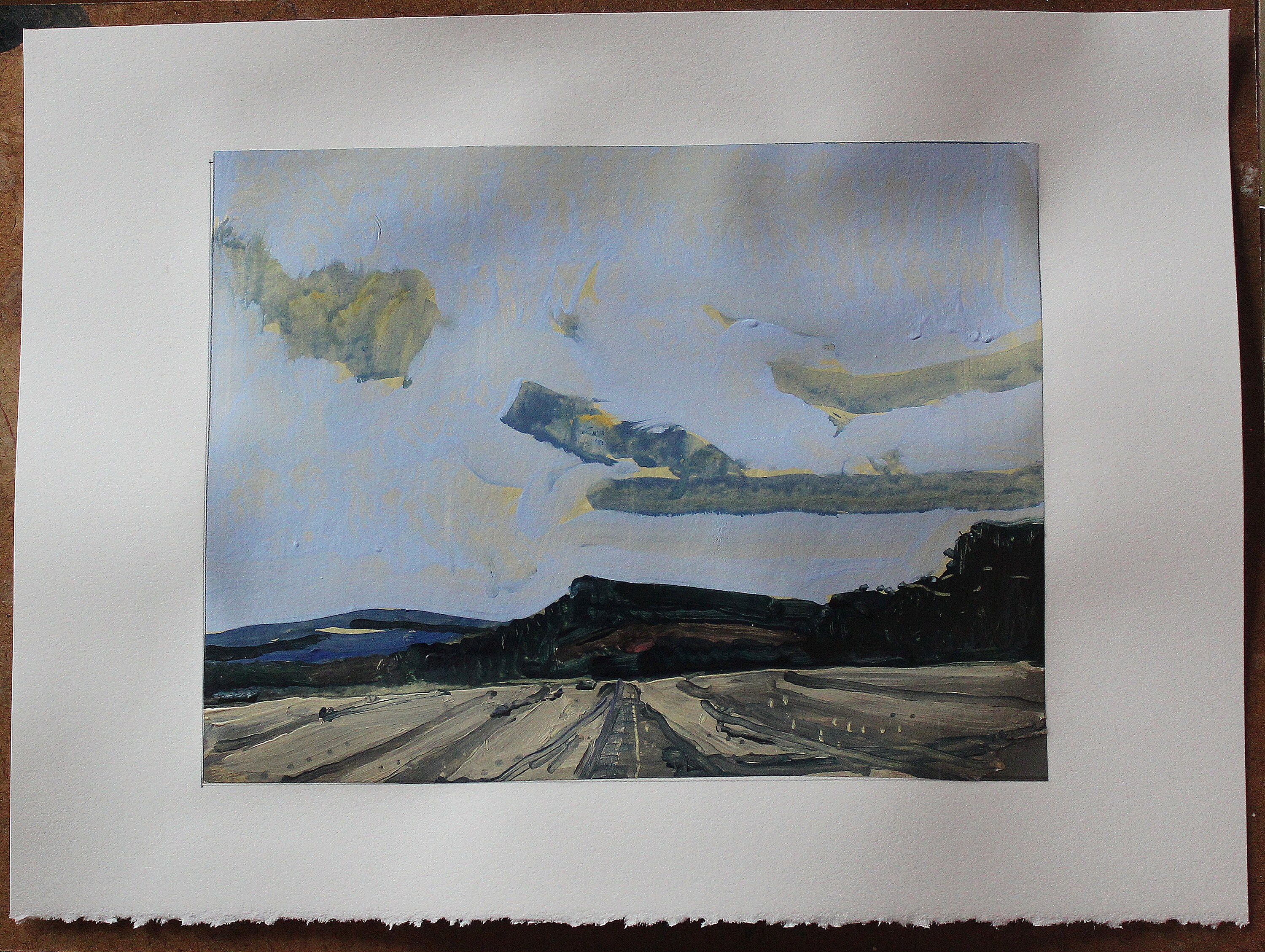 Remembering Place, Original Landscape Painting on Paper, 15 X 11 Inches ...