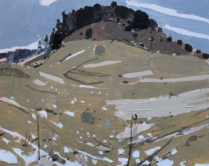 Don's View, Original Canadian Landscape Painting on Paper, 5 X 6 Inches ...