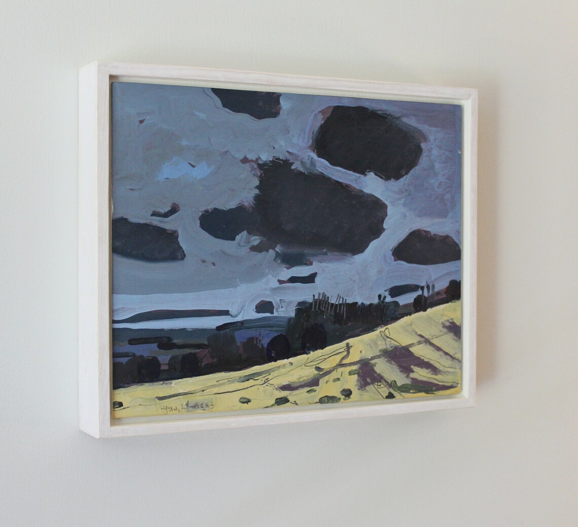 North Hills, Original Canadian Landscape Collage Painting on Panel, 8 X ...