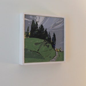 Prison Hill, Original Canadian Landscape Painting on Panel, 8 X 8 ...