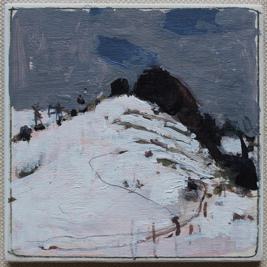 Original Small Acrylic Landscape Painting on Panel, Fridge Magnet ...