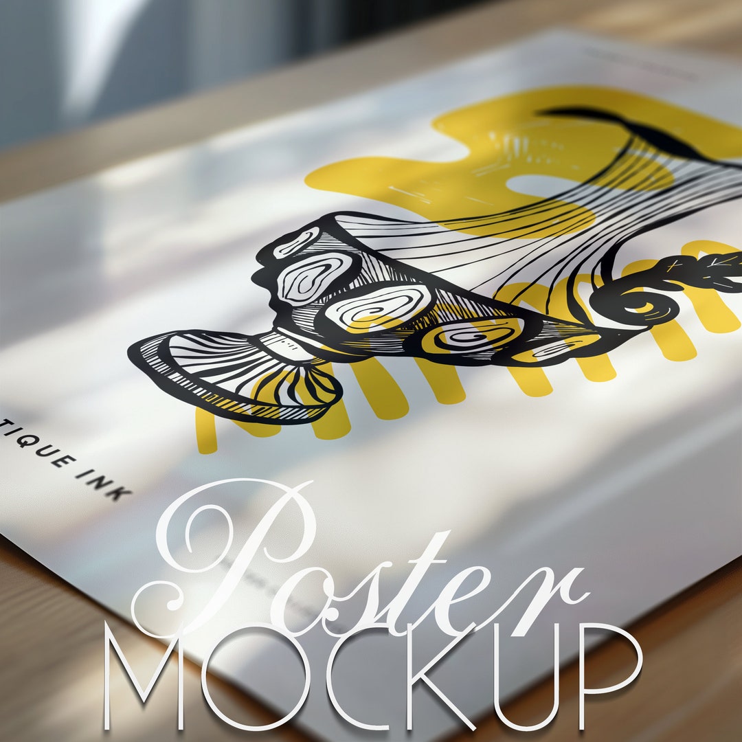 Vertical Poster Mockup Close up Detail Mockup Minimal Interior Mockup ...