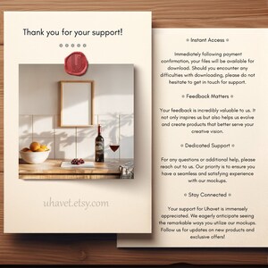 Frame on Table Countertop Kitchen Mockup Minimal Interior DIN A Ratio ...