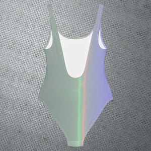 One-piece Jade & Periwinkle Light Glitch Swimsuit - Etsy
