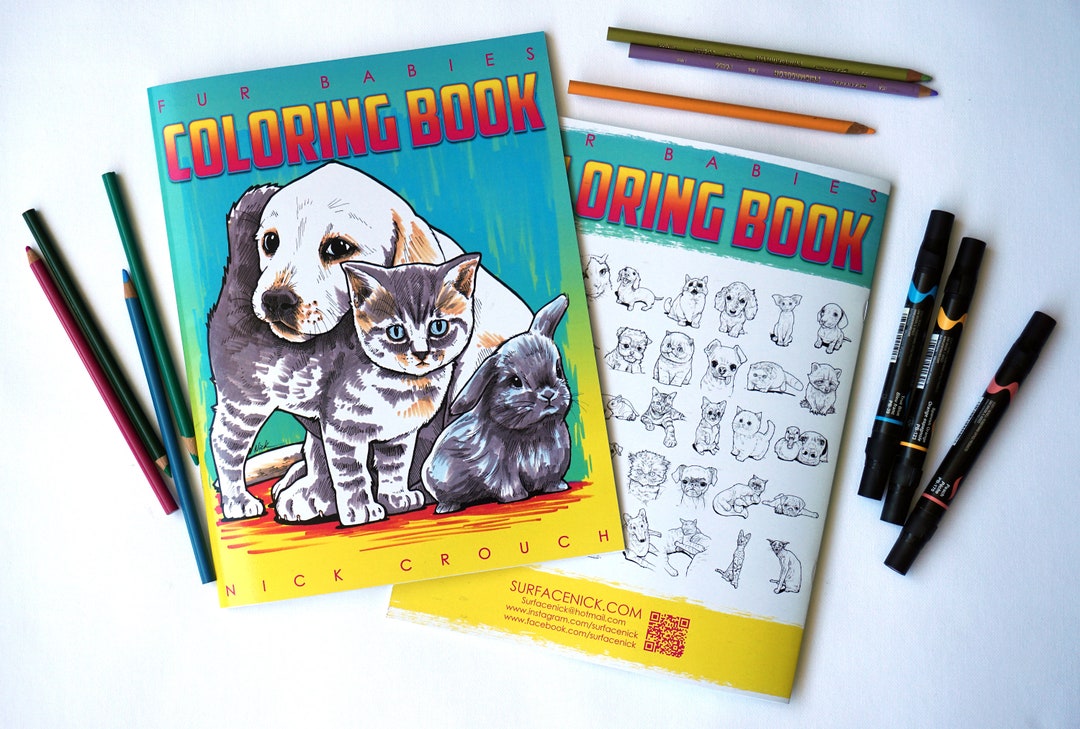 Fur Babies Coloring Book - Etsy