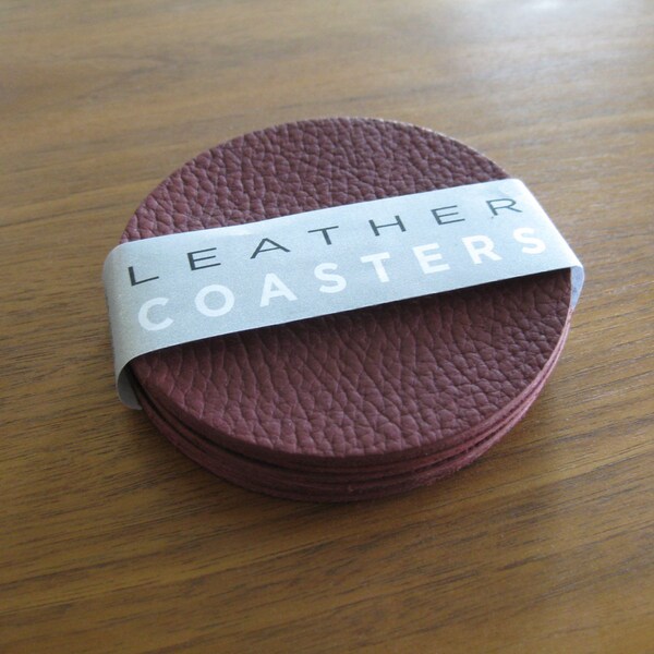 Leather Coaster - Etsy