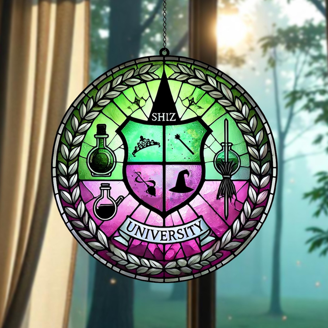 Shiz University Acrylic Suncatcher, Wicked Suncatcher Decor, Shiz ...