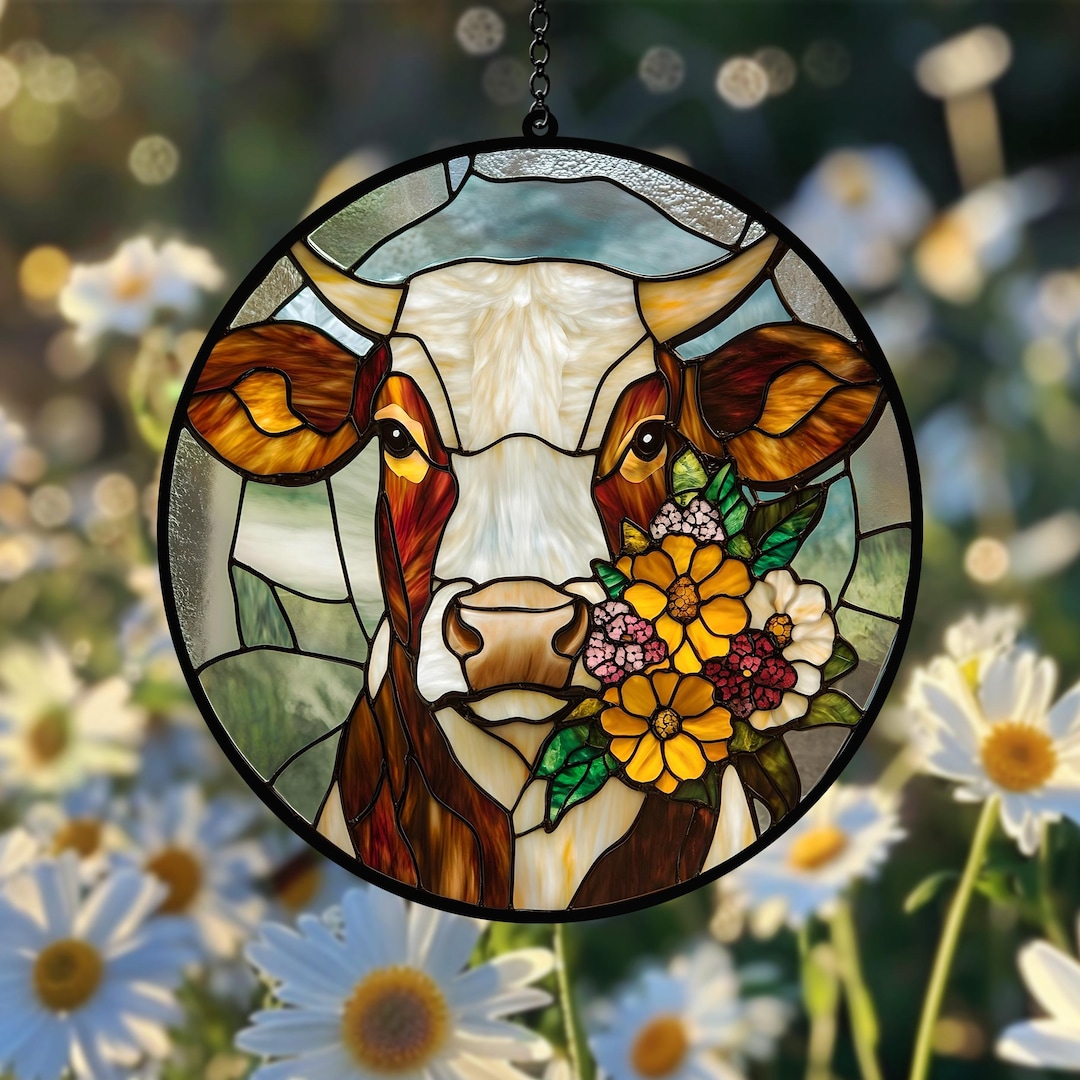 Highland Cow Acrylic Suncatcher Window Hanging Cow Lover Gift ...