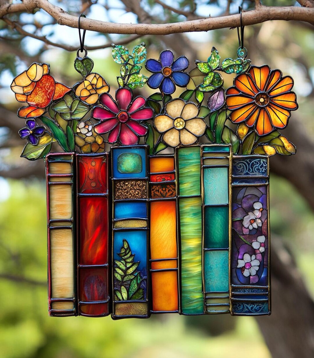 Book Acrylic Suncatcher,books Window Hanging, Perfect Book Lover Gift ...