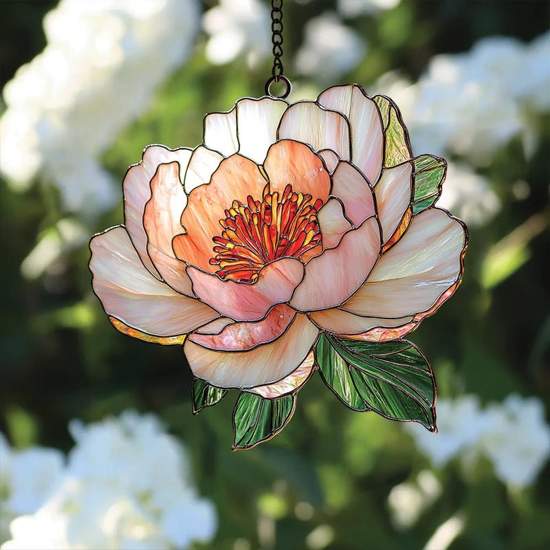 Peony Stained Glass - Etsy